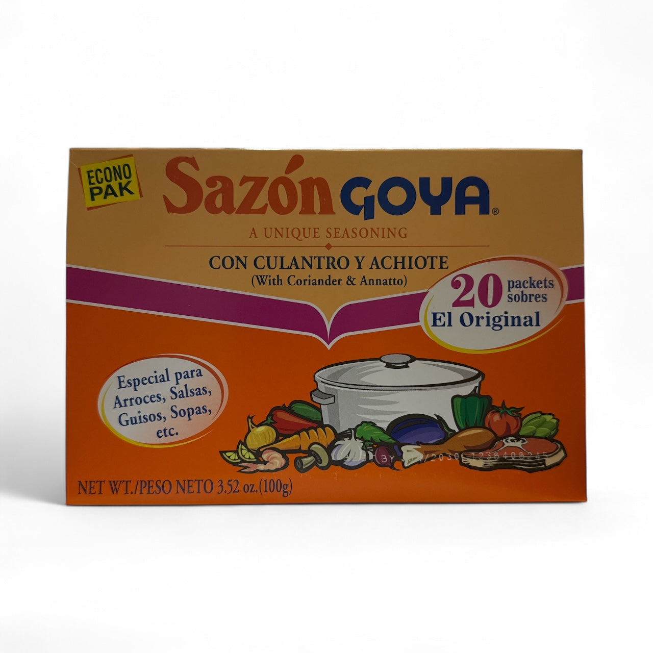 Goya - Sazon Econo Shipper Culantro y Achiote, 3.52 Oz – Mercado de la Raza